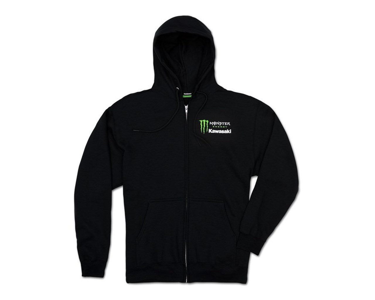 Kawasaki Monster Energy Zip Up Hooded Sweatshirt Black – Koup's Cycle Shop